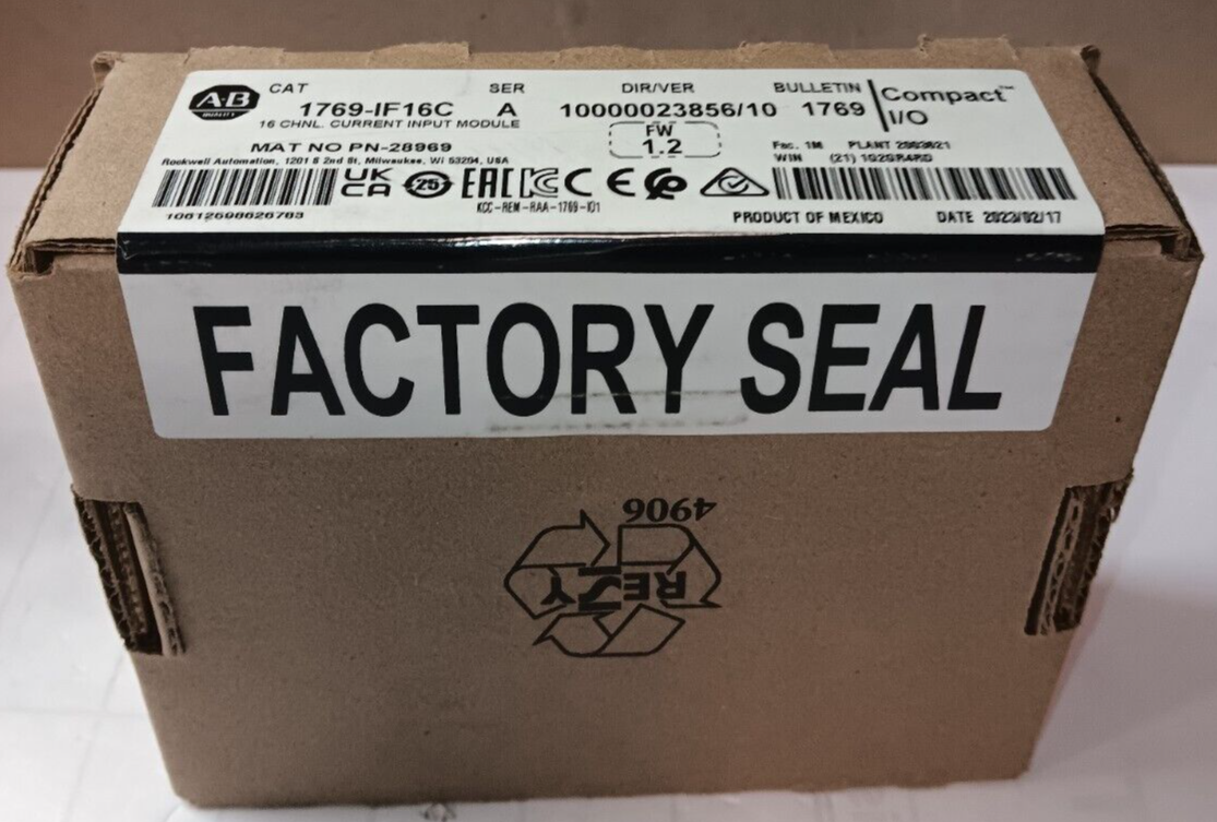 NEW SEALED 2023 ALLEN BRADLEY 1769-IF16C SER. A 16 CHANNEL CURRENT ...