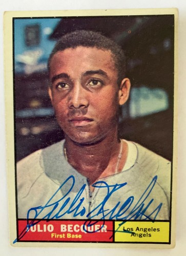JULIO BECQUER 1961 Topps #329 Angels Signed W/COA | eBay