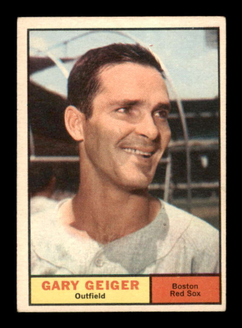 1961 Topps #33 Gary Geiger GVG Red Sox 554070 | eBay