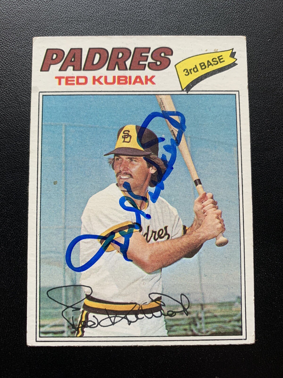 Ted Kubiak Signed 1977 Topps #158 Card San Diego Padres Autograph COA ...