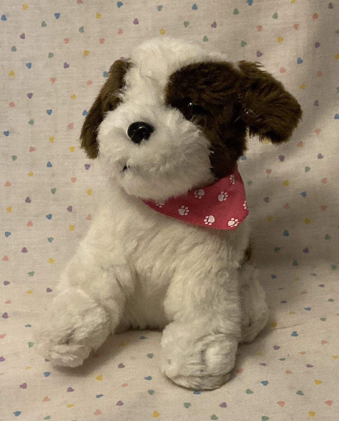 Nintendogs 2008 St. Bernard Brown & White Puppy Dog Plush 6” Pink ...
