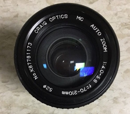 Craig Optics MC Auto Automatic Zoom Lens One-Touch Macro 1:4.0:5.6 f=70 ...