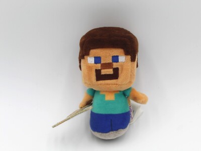 MINECRAFT Hallmark Itty Bittys Steve Stuffed Plush Stuffed Toy 4” 2017 ...