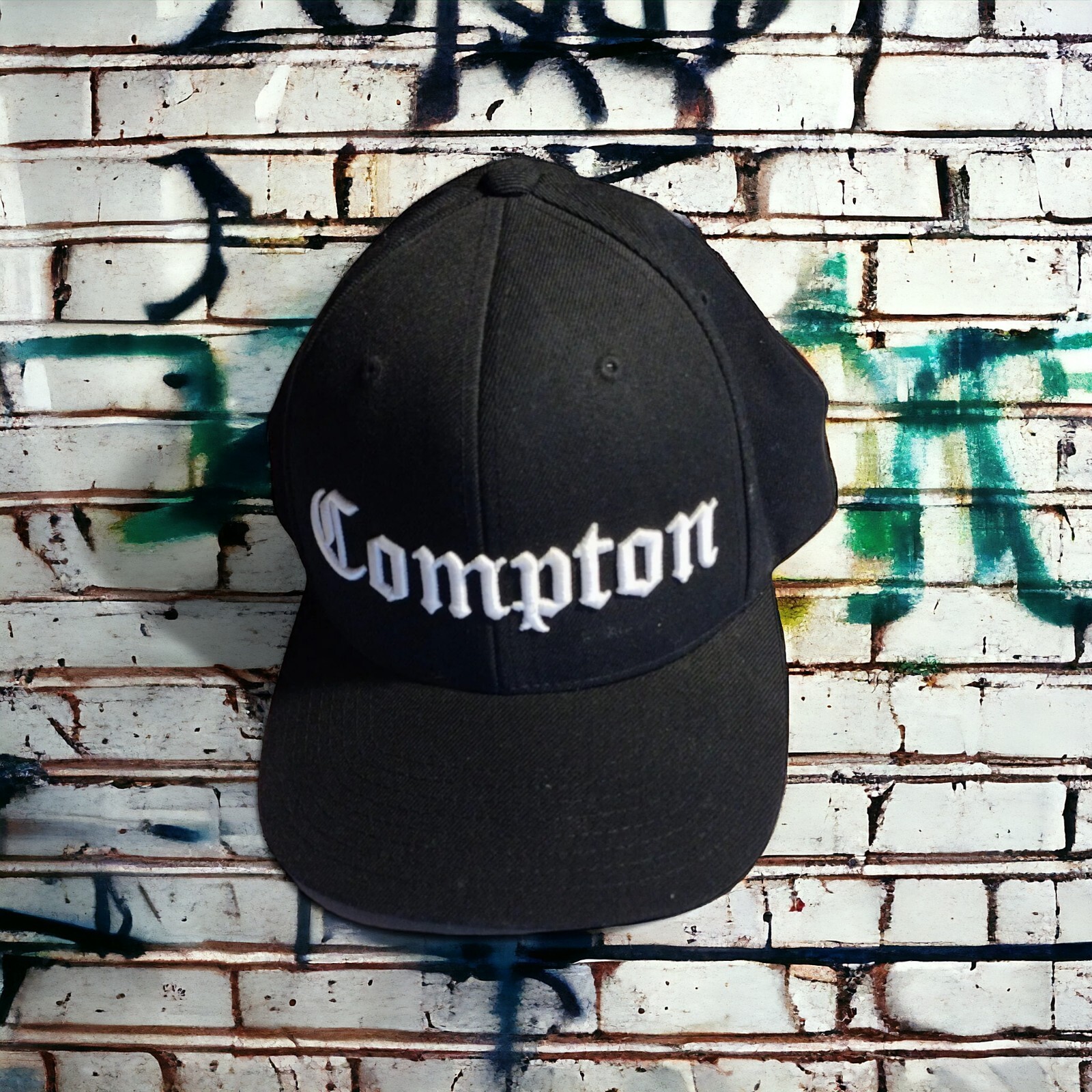 Compton Hat Club Classics Black Hat Green Bill Acryli… - Gem