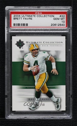2004 Upper Deck Ultimate Collection /750 Brett Favre #22 PSA 10 GEM MT HOF | eBay