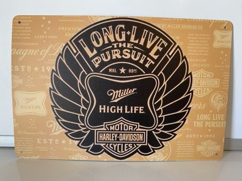 Miller High Life - Harley Davidson Metal Sign - Miller Lite ...