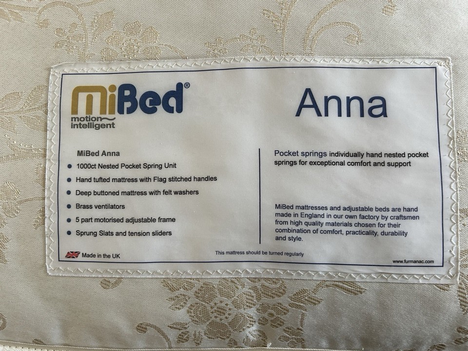 MiBed Adjustable Electric Single Mobility Bed with Mattress and ...