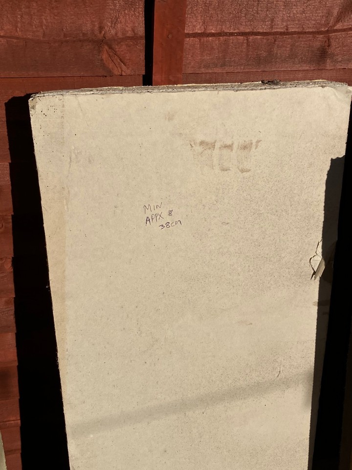 11 Pieces Insulated Plaster Boards 50mm, Grey, Appx 55cm x 120cm, Used ...