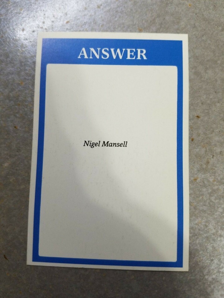 Nigel Mansell Golf Formula One Auto Racing Question of Sports QS ...