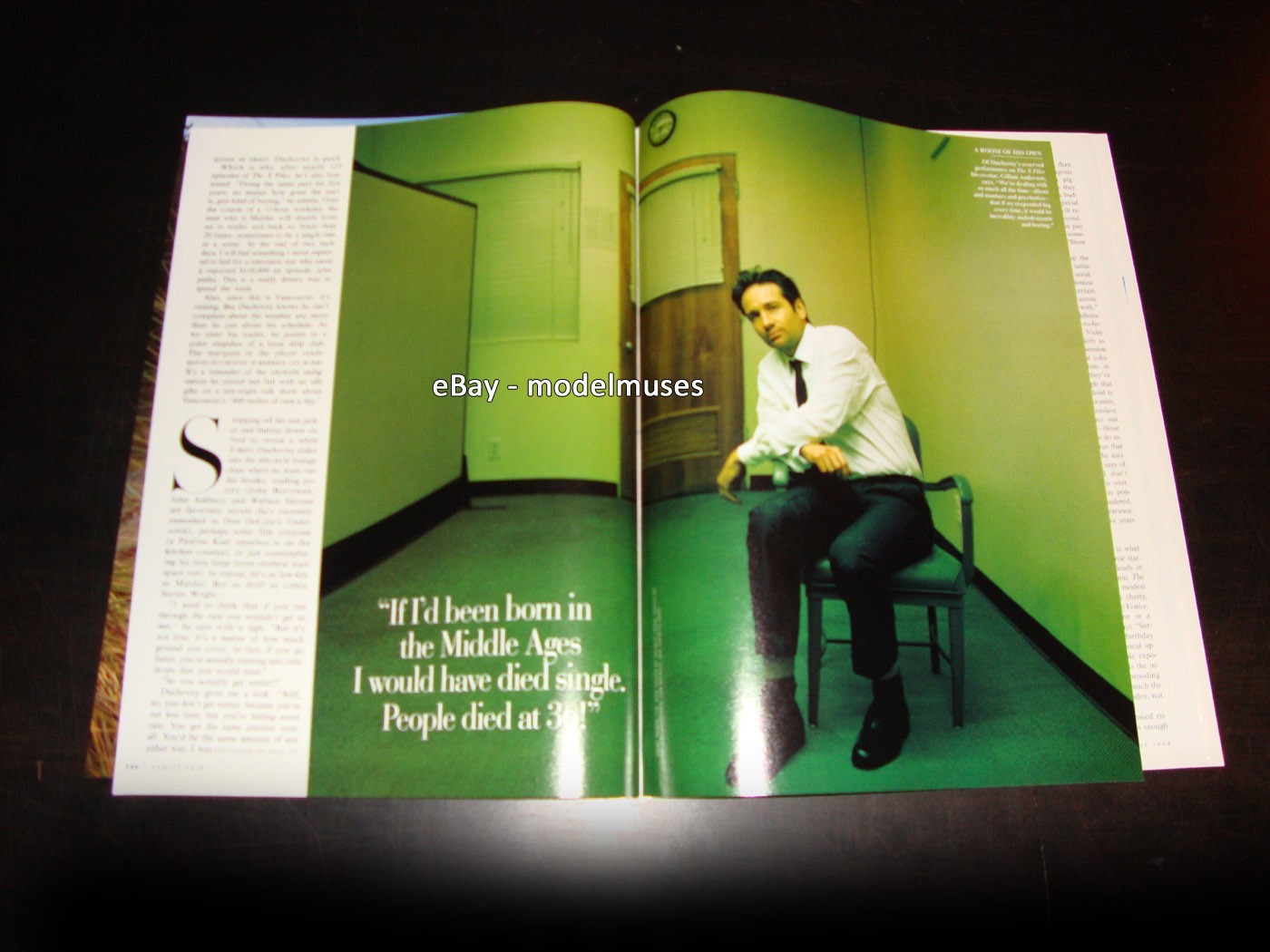 DAVID DUCHOVNY 10-Page Magazine ARTICLE & COVER Vanity Fair US June ...