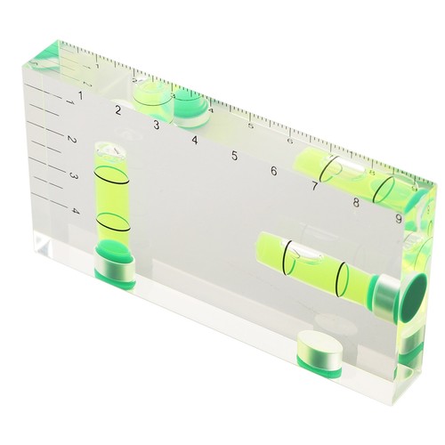 Level Ruler Tool Magnetic Level Transparent Two Direction Bubble Level ...