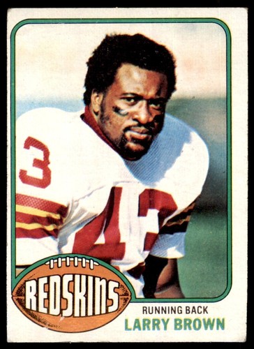1976 TOPPS LARRY BROWN . WASHINGTON REDSKINS #115 | eBay