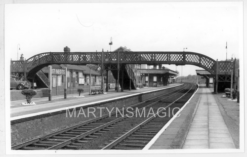 B29-Railway Photograph (wet room) print St Neots Station 17-5-1956 ...