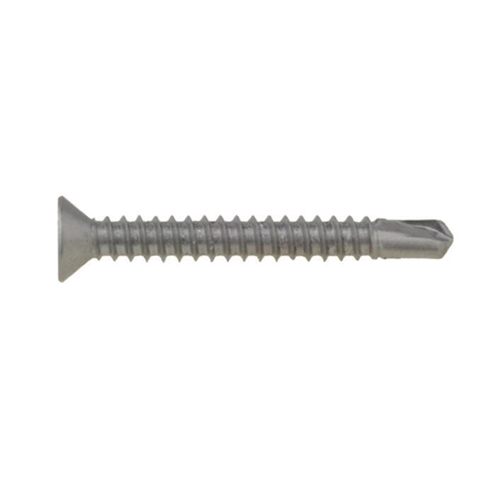 Pack of 10 Stainless 10g x 30mm Countersunk SQ2 Metal Self Drilling ...