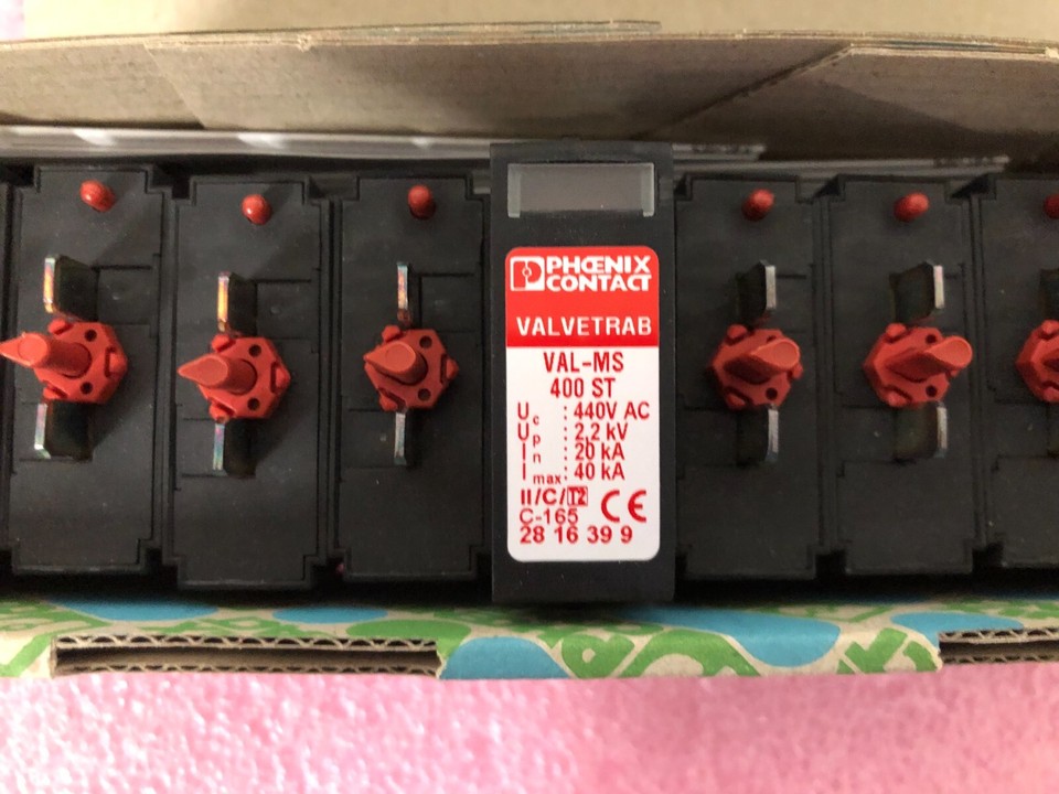 1 box of 10 Phoenix Contact VAL-MS 400 ST Valvetrab 28 16 39 9 440V-AC ...