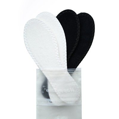 HappyStep Cotton Terry Barefoot Insoles-Go Sockless in Summer (1 black ...