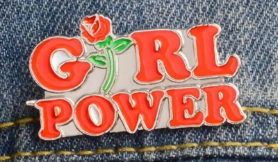 GIRL POWER pin - brooch lapel metal inspirational - FREE SHIPPING | eBay