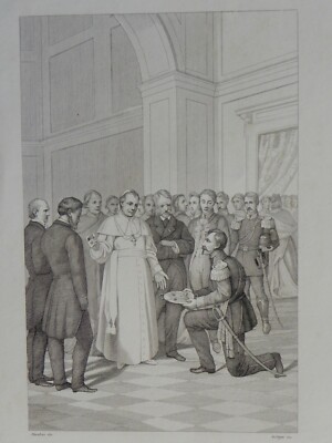 Pio Ix Father Colonel Neil Rome Lazio Stanghi Marubini Etching 1870 ...