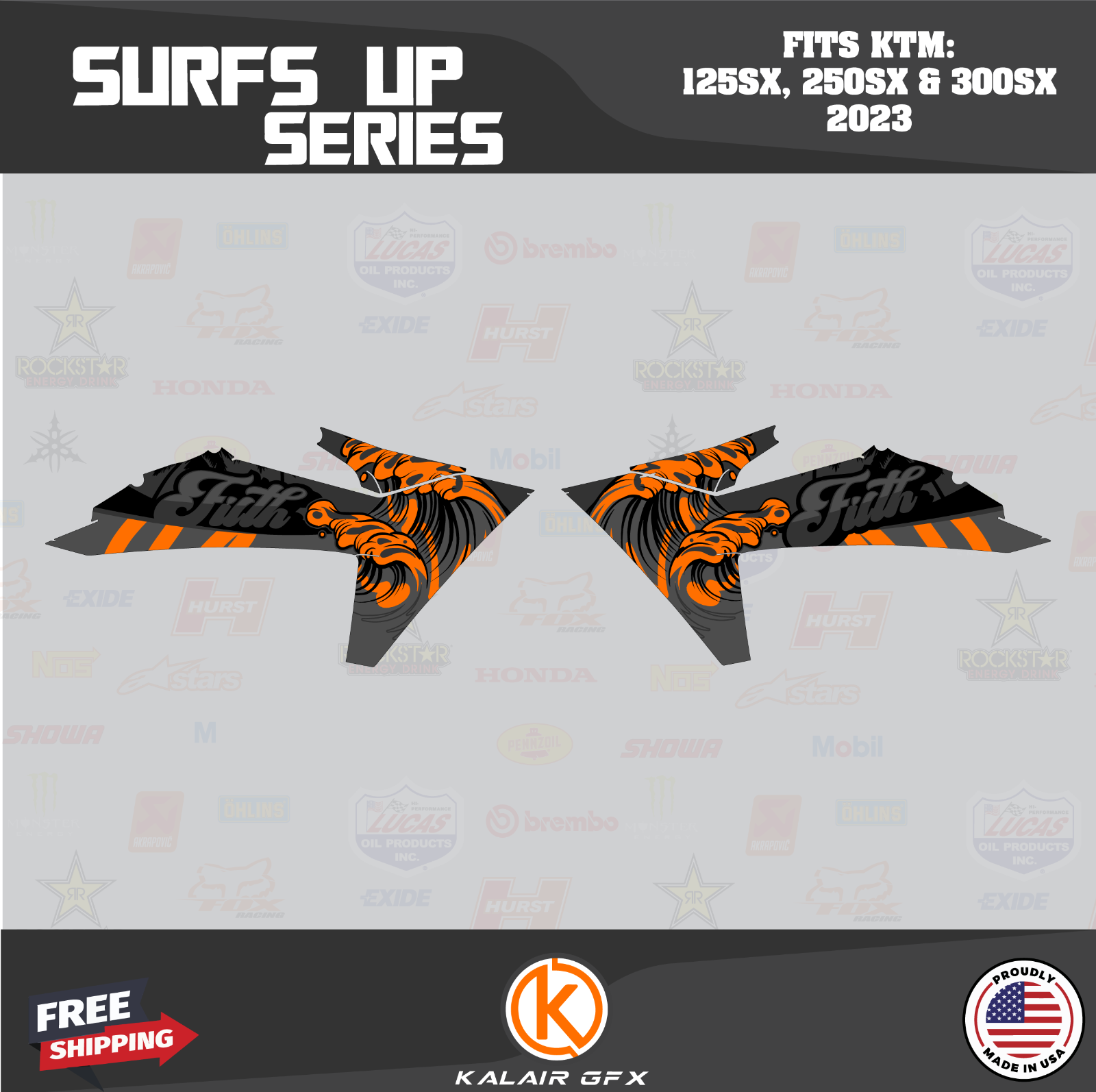 Motocross Graphics 2024-2025 KTM Graphics Kit For 125SX 250SX 300SX ...