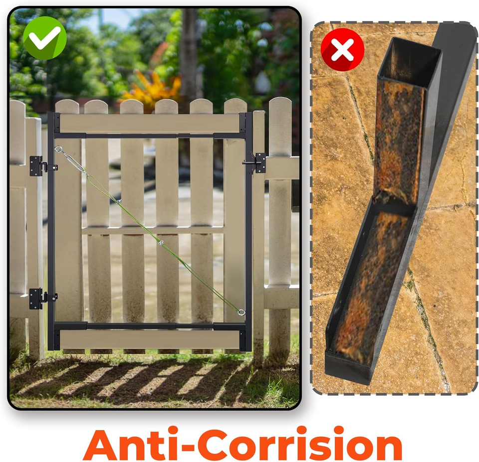Adjustable Heavy Duty Wood Gate Kit for 4-5 Ft Fences, 36"-72 | eBay