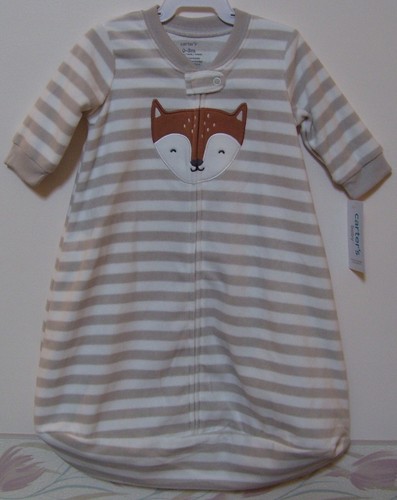 Carter's Baby Fox Stripe Fleece Sleep Sack Bag 0-3M | eBay