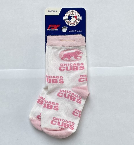 MLB Chicago Cubs Pink Logo Socks Size Toddler 3-8 Baseball | eBay