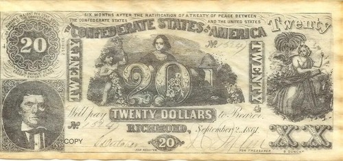 Confederate States Civil War Era Currency - Banknotes - Set C | eBay