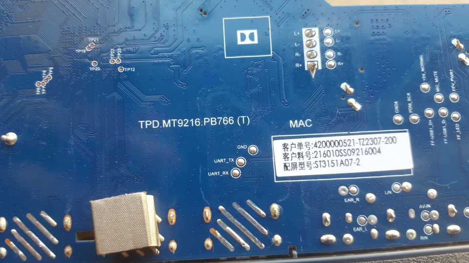 Silver Main board, Power Board, TPD.MT9216.PB766 (T), EL.MT9216-FG48 ...