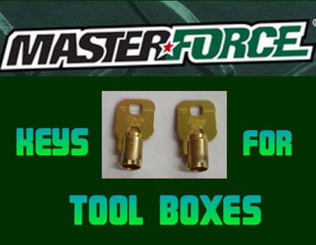 Masterforce 1201 - 1210 Toolbox Tubular Keys SET OF 2 KEYS FREE ...