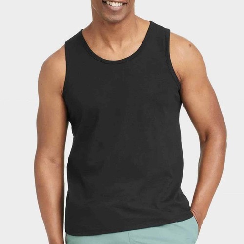 Goodfellow & Co Men's Sleeveless Round Neck Standard Fit Tank Top Black ...