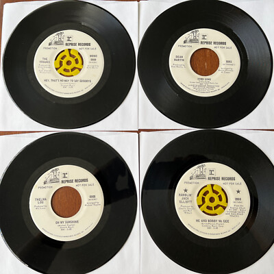 Lot of 4 Reprise White-Label Promo 7" 45rpm records The Vogues/Dean ...