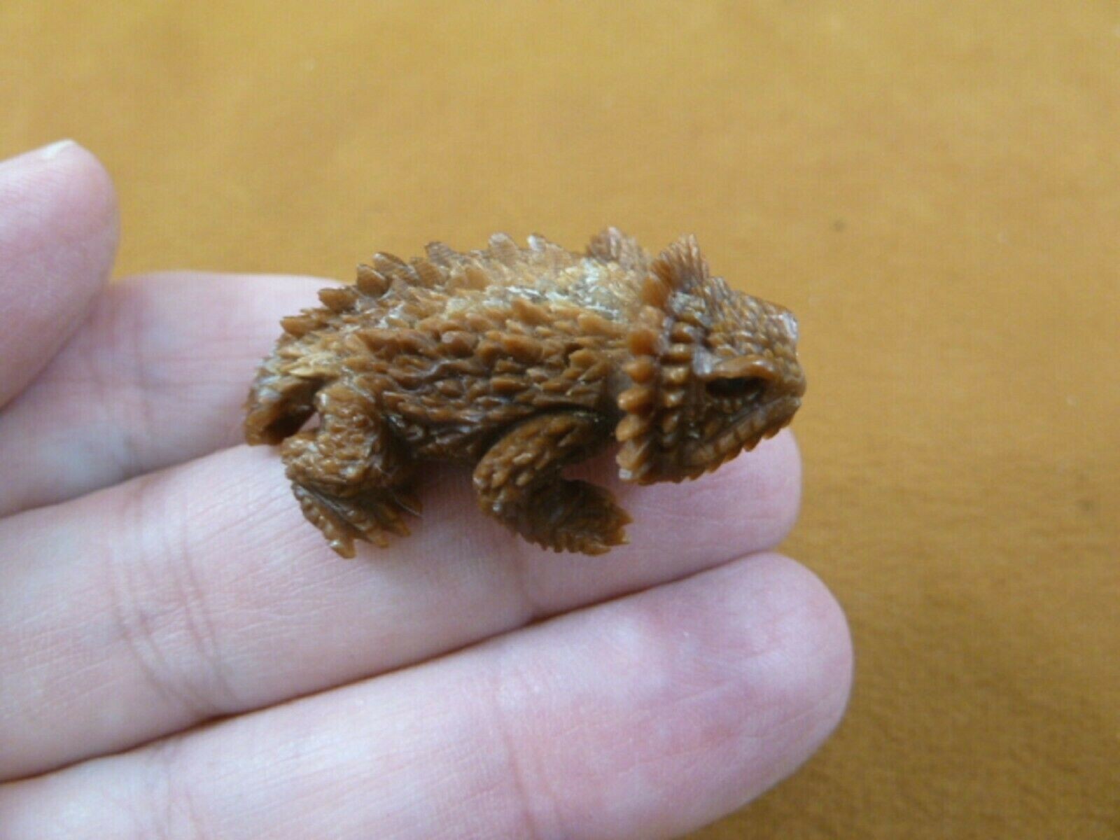 tb-liz-56 Horned Lizard Tagua NUT palm figurine Bali detailed horny ...