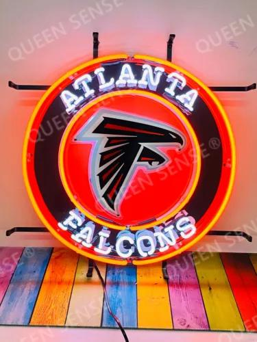 Atlanta Sport Team 17"x17" Glass Neon Sign Cave Visual Shop Lamp Bar ...
