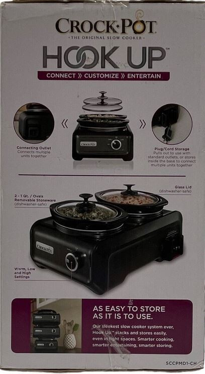 Crock Pot Hook Up Double 1-qt Connectable Entertaining System SCCPMD1 ...