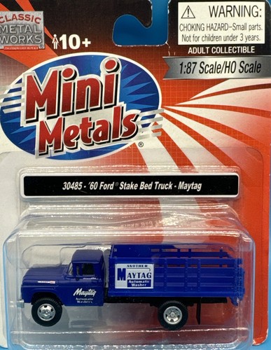 Mini Metals 1/87 HO 1960 Ford Stake Bed Truck Maytag 30485 Classic ...