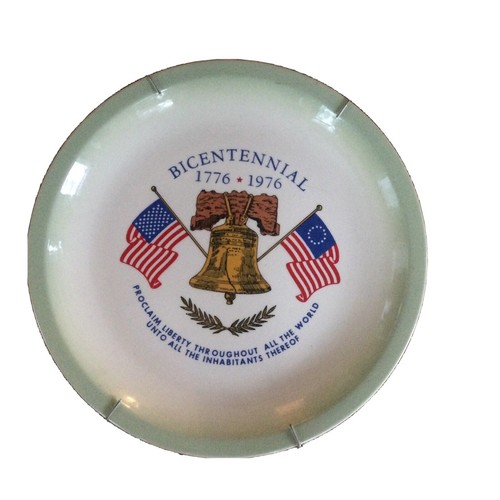 AMERICANA Bicentennial Souvenir Plate 1776 1976 USA Patriotic Flag ...