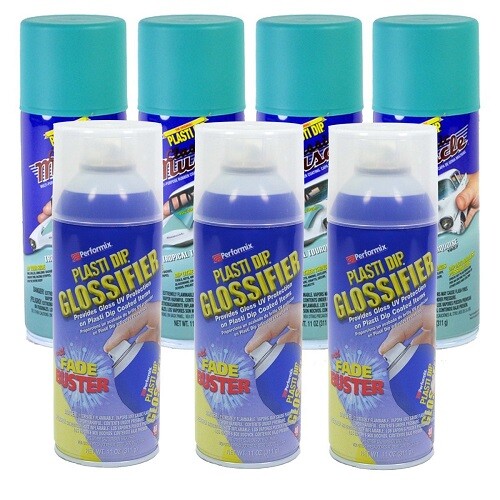 Plasti Dip Muscle Car Tropical Torquoise Glossifier Kit 688295853336 | eBay