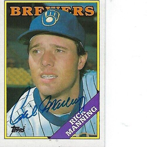 RICK MANNING SIGNED 1988 TOPPS #441 - MILWAUKEE BREWERS | eBay