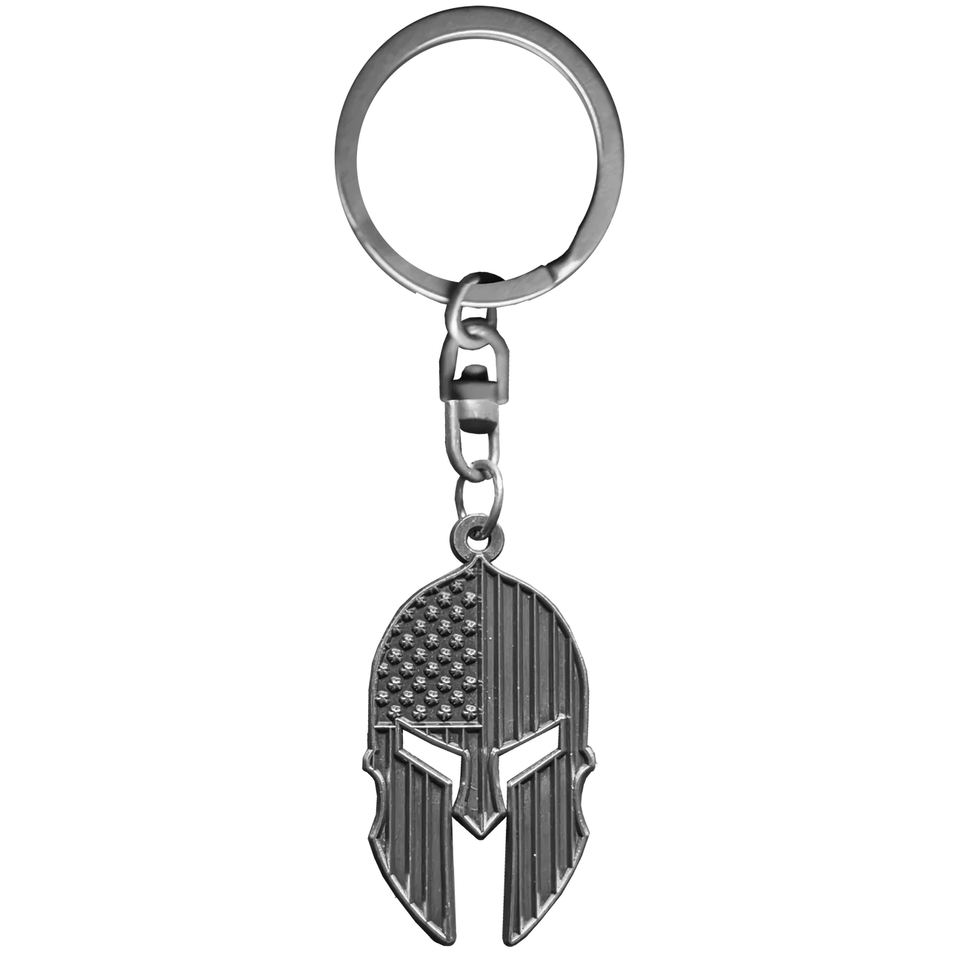 Gladiator Patriot American Flag Spartan Helmet Keychain Military ...