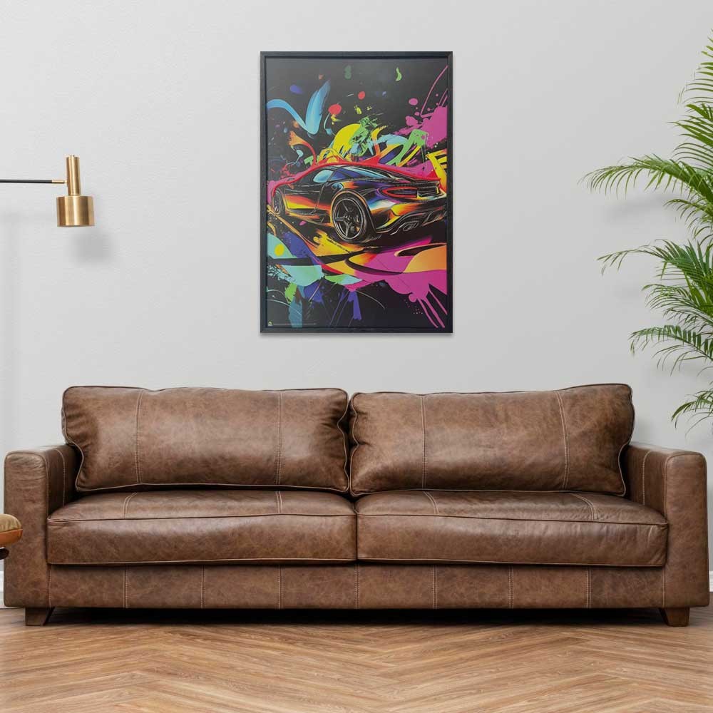 Exotic Sports Car Framed LED Neon Light Canvas Print - 24" x 36" | eBay