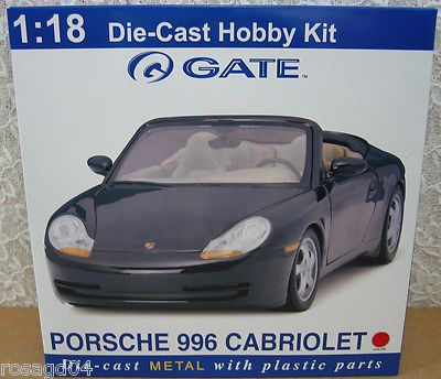Gate Porsche 996 Cabriolet/Convertible Red Car Model Kit Die-Cast 1:18 ...