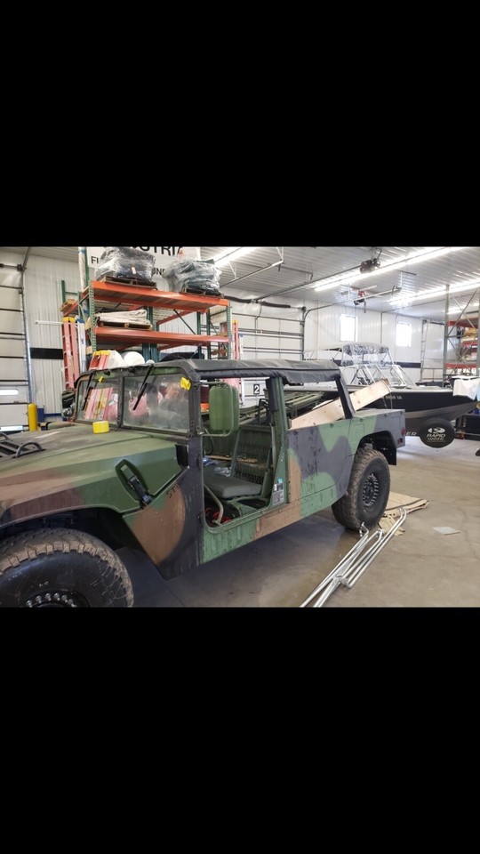 CONVERTIBLE CANVAS SOFT TOP FOR MILITARY HUMVEE M998 REMOVE / INSTALL ...