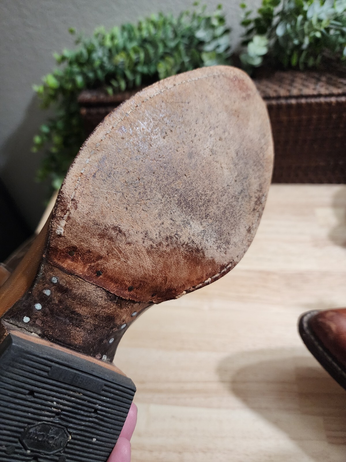 VTG Tony Lama 6243 Lizard Toe Wingtip Leather Mens Western Cowboy Boots ...