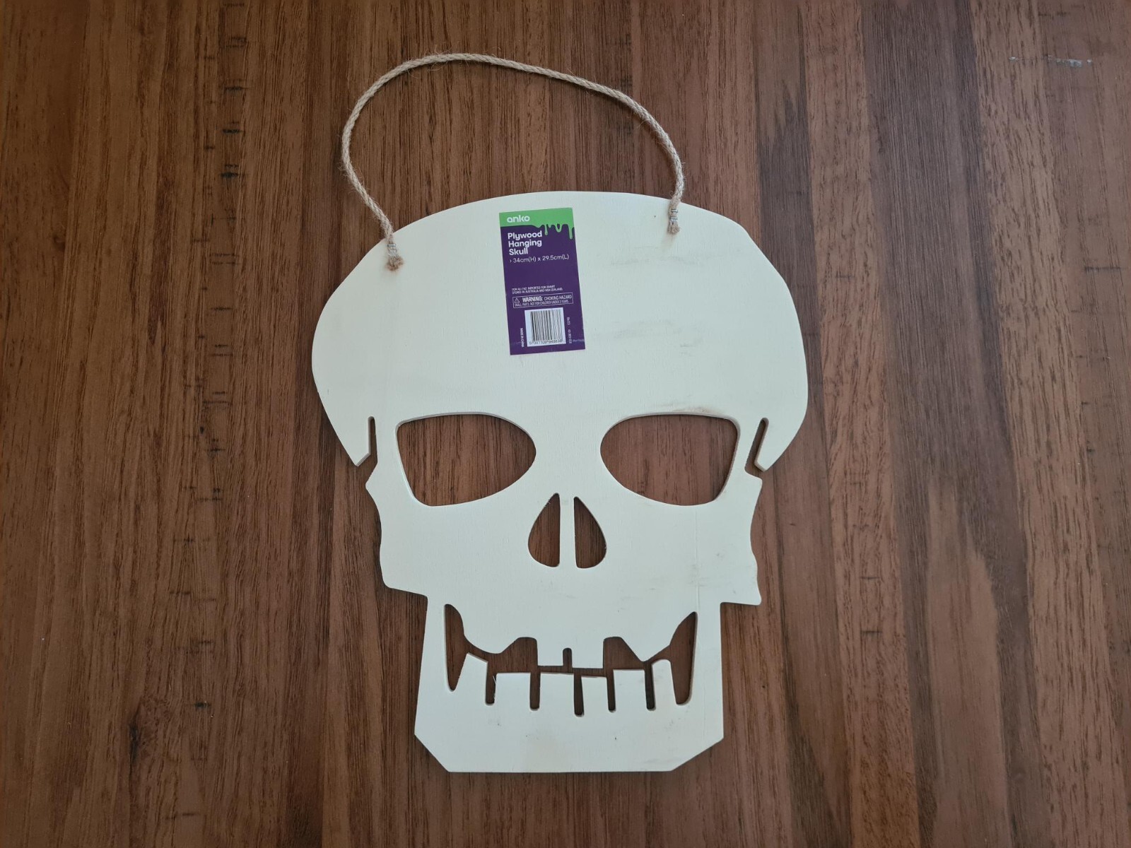 Halloween Plywood Hanging Skull 34x29.5cm *NEW* Art & Craft Painting ...