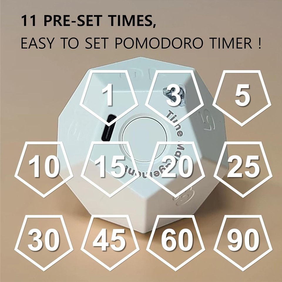 Cube Pomodoro Timer, Rechargeable Small Cute, Timer for Kids and ...