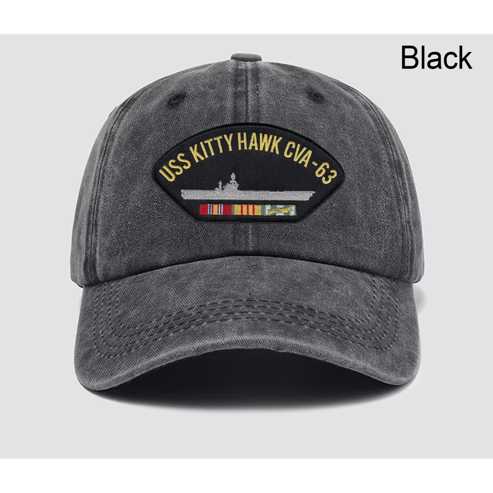 USS Kitty Hawk CVA-63 Vietnam Embroidered Hat, Veteran Cap,Trucker Hat ...