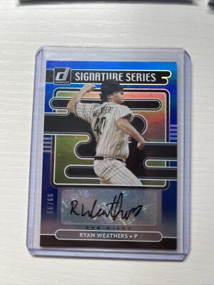 2021 Donruss Ryan Weathers SIGNATURE SERIES jersey AUTOGRAPH 40/99 RC # ...