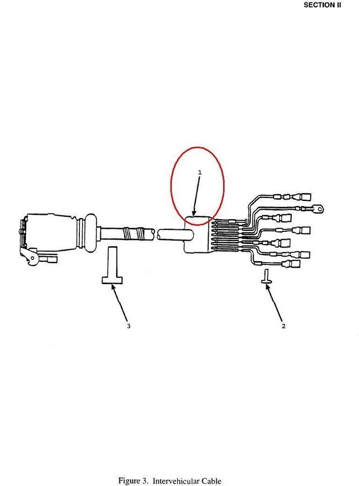 MRAP, M1101, M1102, M105 MILITARY TRAILER CABLE ASSY 7055100 6150-00 ...
