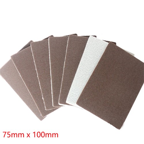 75mm x 100mm Wet and Dry Foam Sponge Sanding Block Pads Sandpaper 300 ...