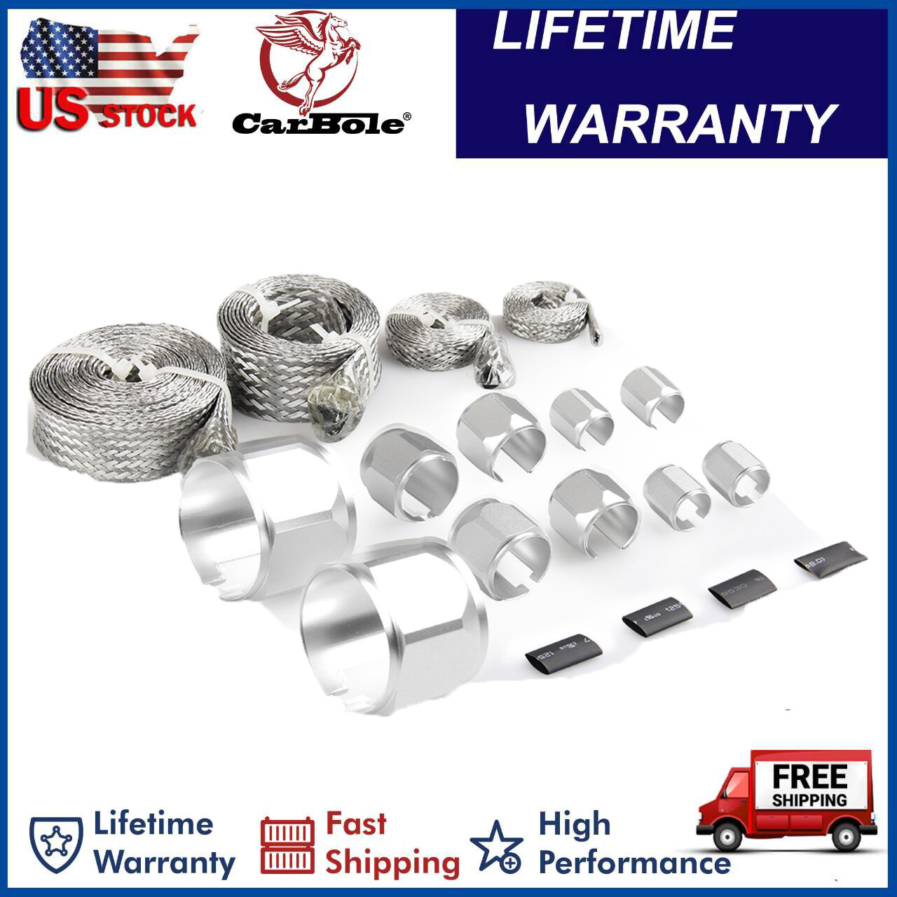 Universal Radiator Hose Sleeving Stainless Steel Braided Dress-Up Hose ...